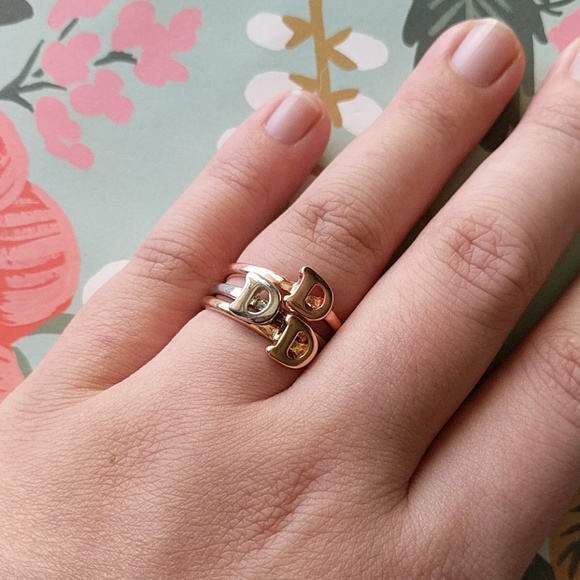 BaubleBar | Jewelry | Nwot Letter D Stackable Letter Ring | Poshmark